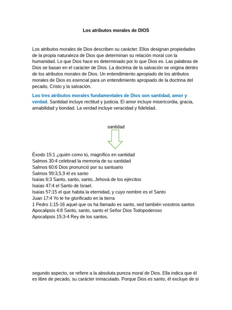 Los atributos morales de DIOS | PDF | Santo | Dios
