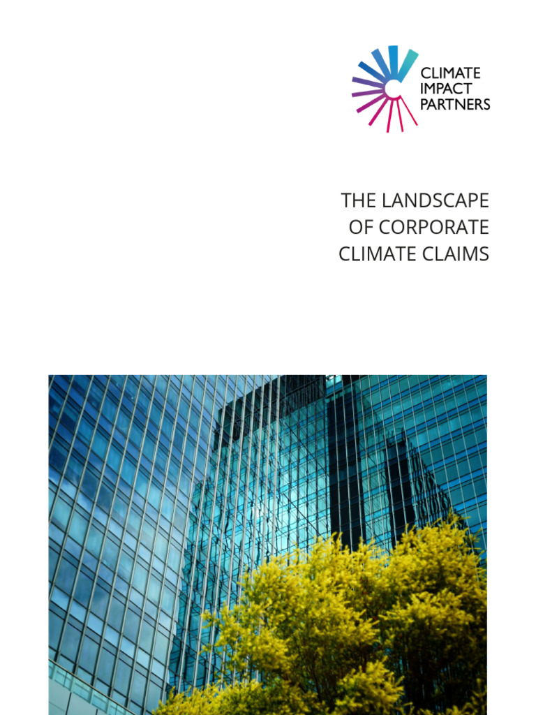 White Paper - The Landscape of Corporate Climate Claims | PDF | Climate ...