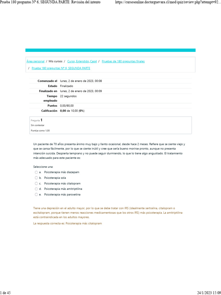 Mis Cursos: Área Personal Curso - Extendido - Cap4 Pruebas de 180 ...