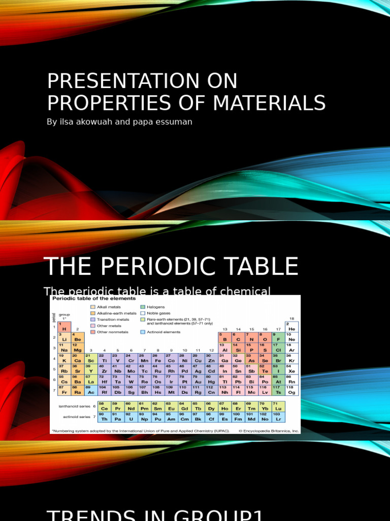 Presentation on Properties of Materials | PDF