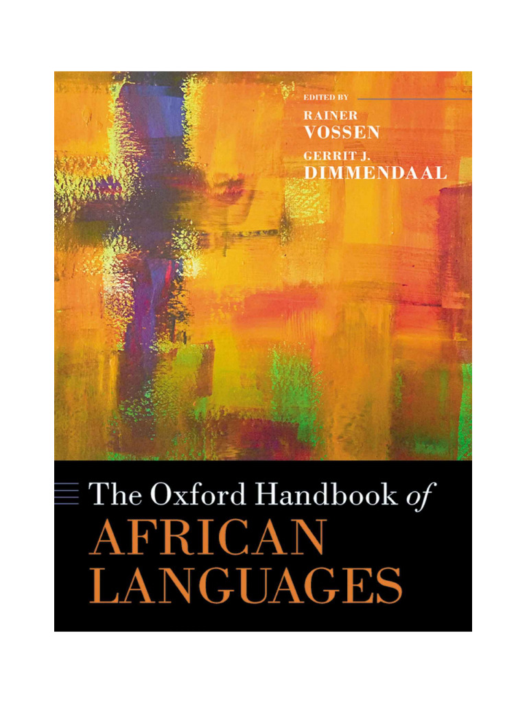Rainer Vossen Gerrit J Dimmendaal The Oxford Handbook of African | PDF