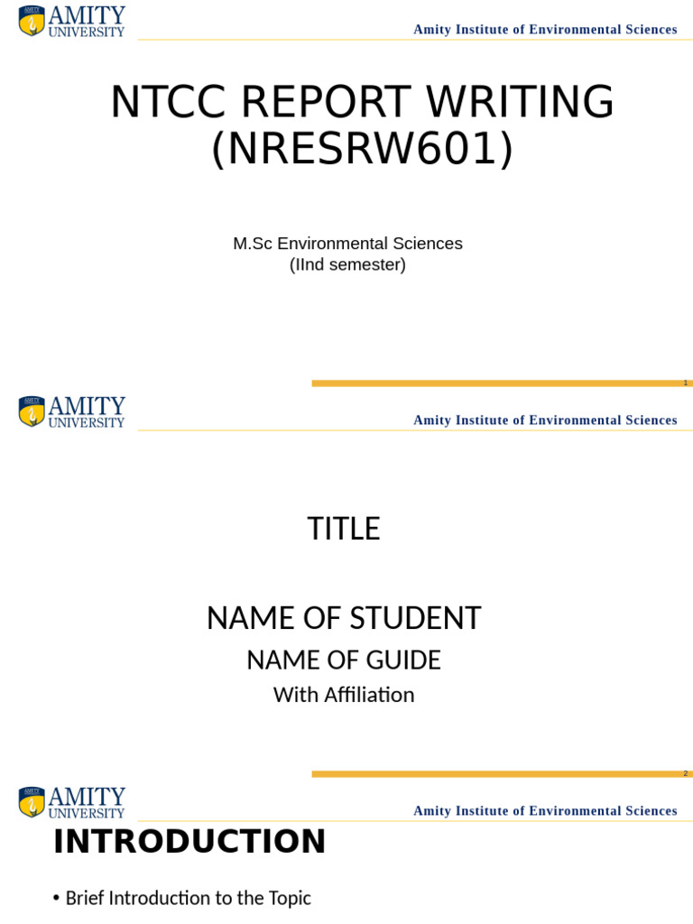 Report Writing PPT Template | PDF