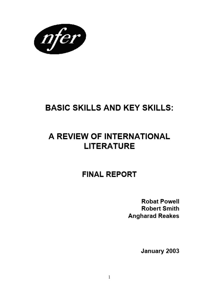 Basic skills | PDF | Literacy | Learning