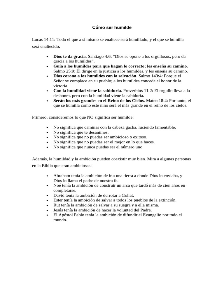 Cómo Ser Humilde | PDF