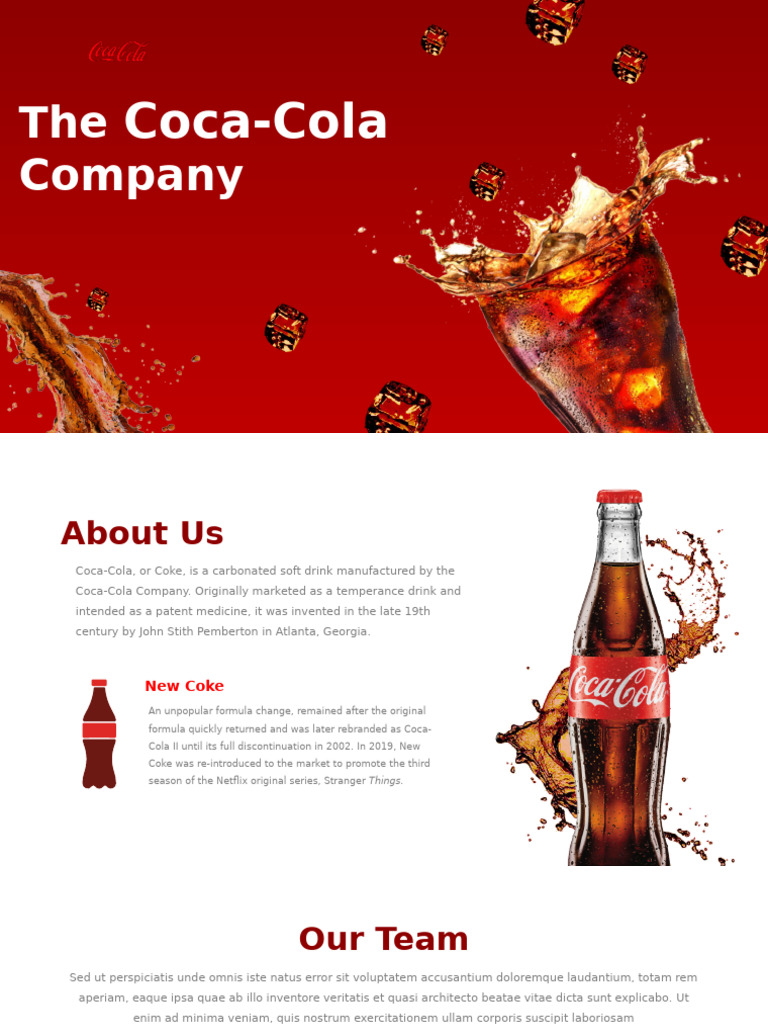 Animated Coca Cola Powerpoint Template | PDF | Coca Cola | Cola