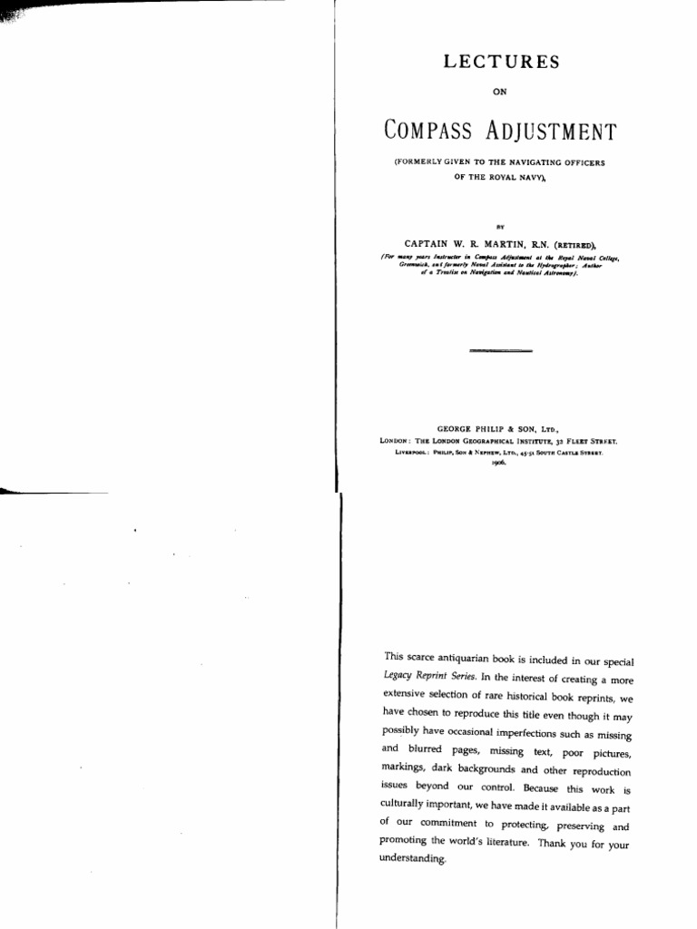 Lectures on Compass Adjustment | PDF