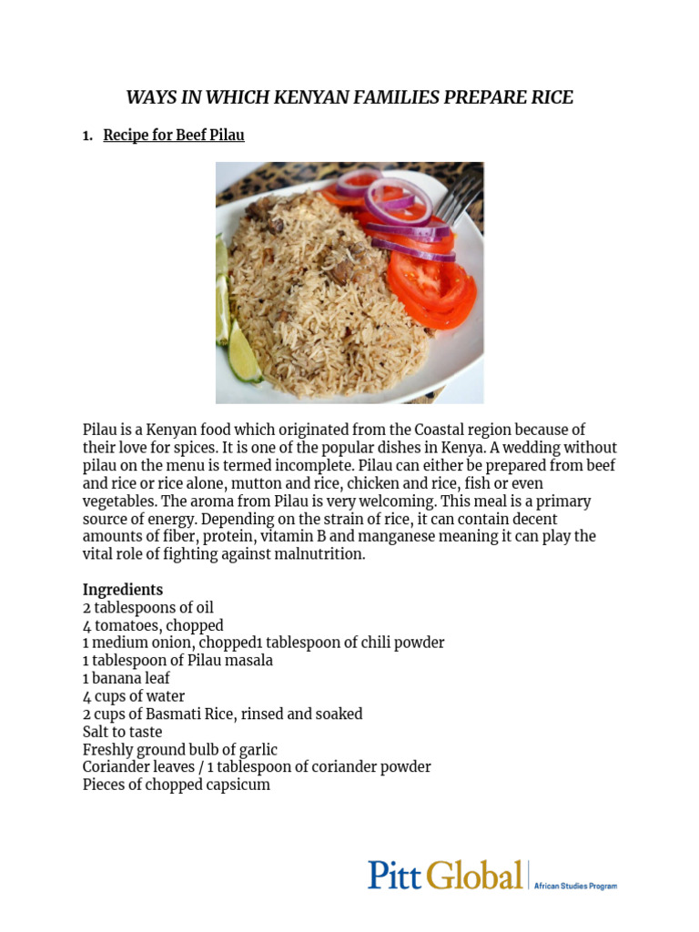 kenyan_rice_recipes | PDF | Foods | Cuisine