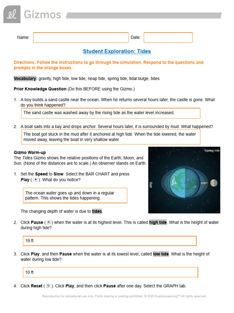 Nathan Davis - Tides Gizmo - 10308447 | PDF | Tide | Moon