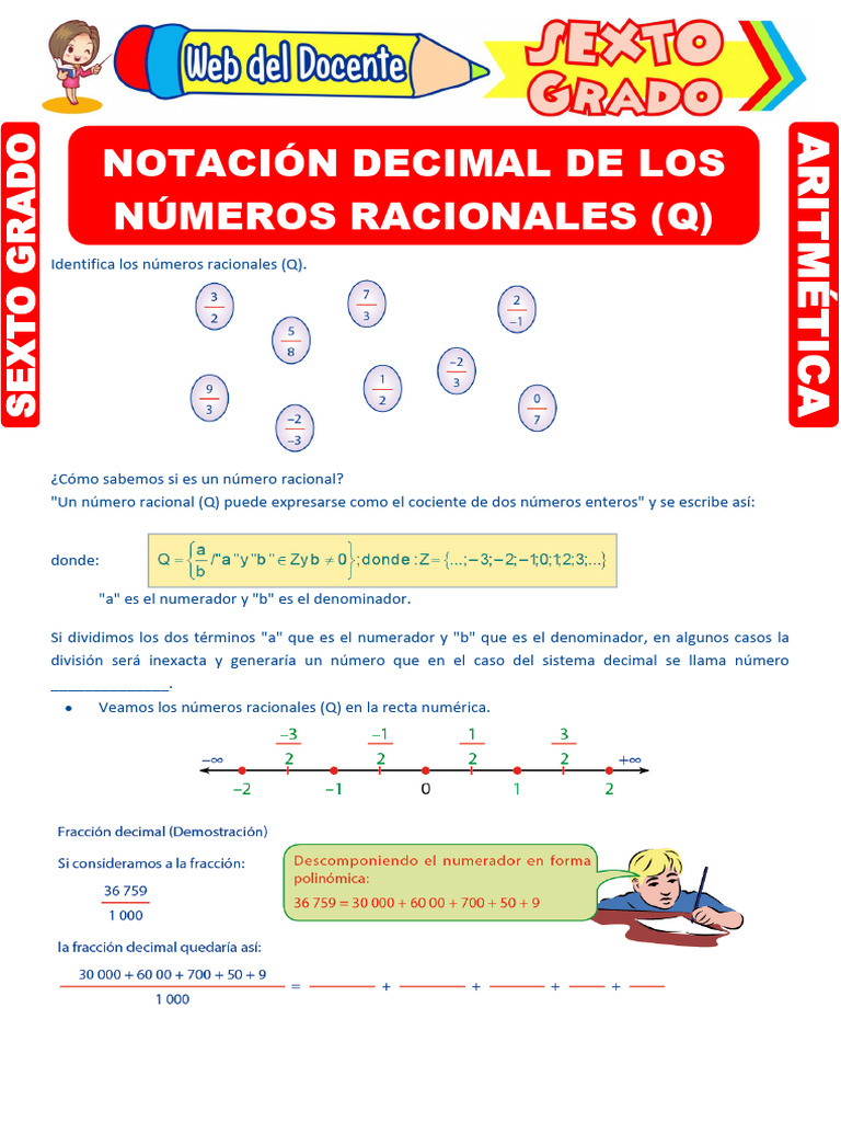 Números Racionales y Decimales en Álgebra | PDF | Número racional | Decimal