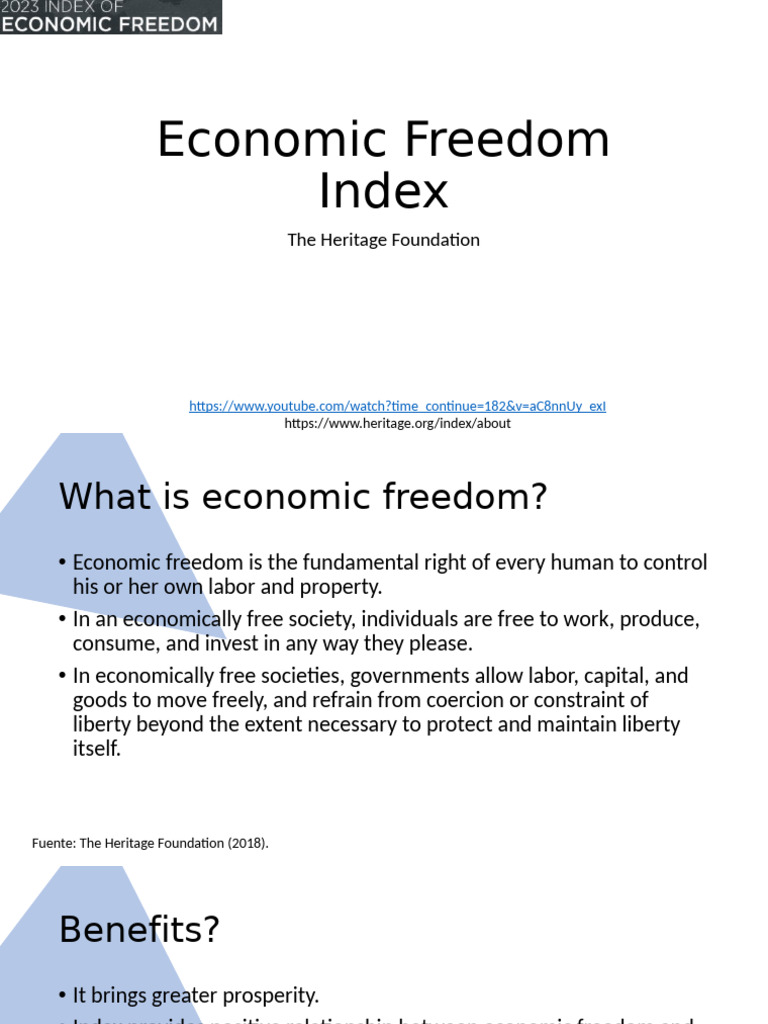 Understanding Economic Freedom Index | PDF | Taxes | Government Budget ...