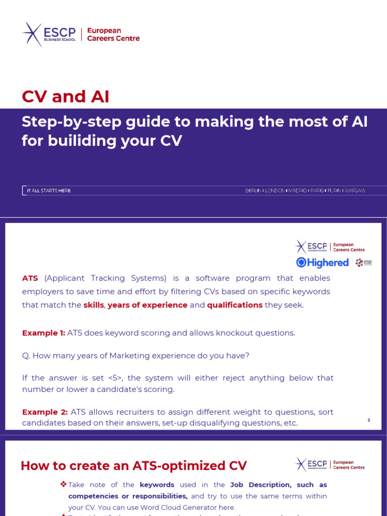 ATS-Optimized CV with AI Guide | PDF | Résumé | Artificial Intelligence