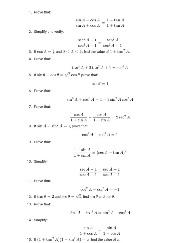 Trigo Identities | PDF