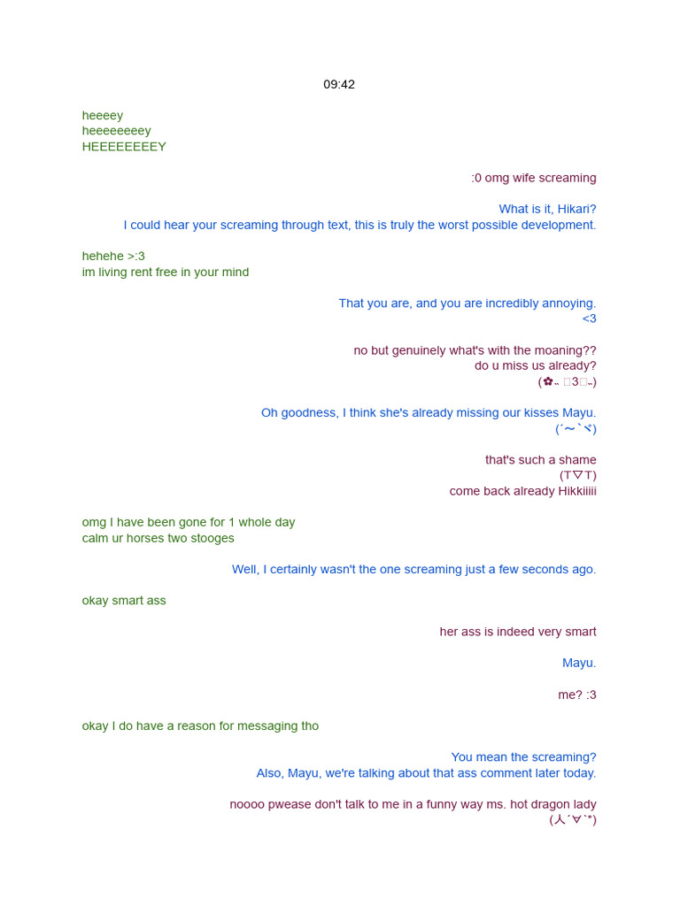 Humorous Text Exchange Among Friends | PDF