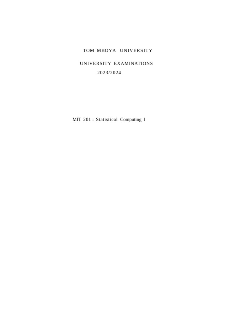 MIT Scholarships for R Programming Exam | PDF | Educational Stages