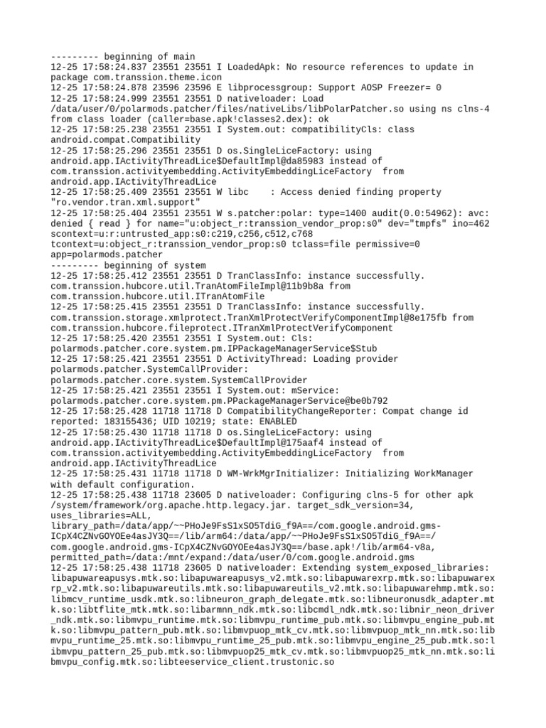 Polarmods - Patcher Logcat | PDF | Computing Platforms | Software Development