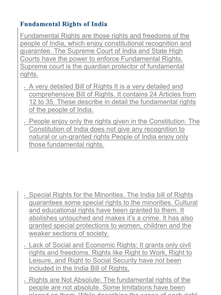 Fundamental Rights | PDF | Arrest | Natural And Legal Rights