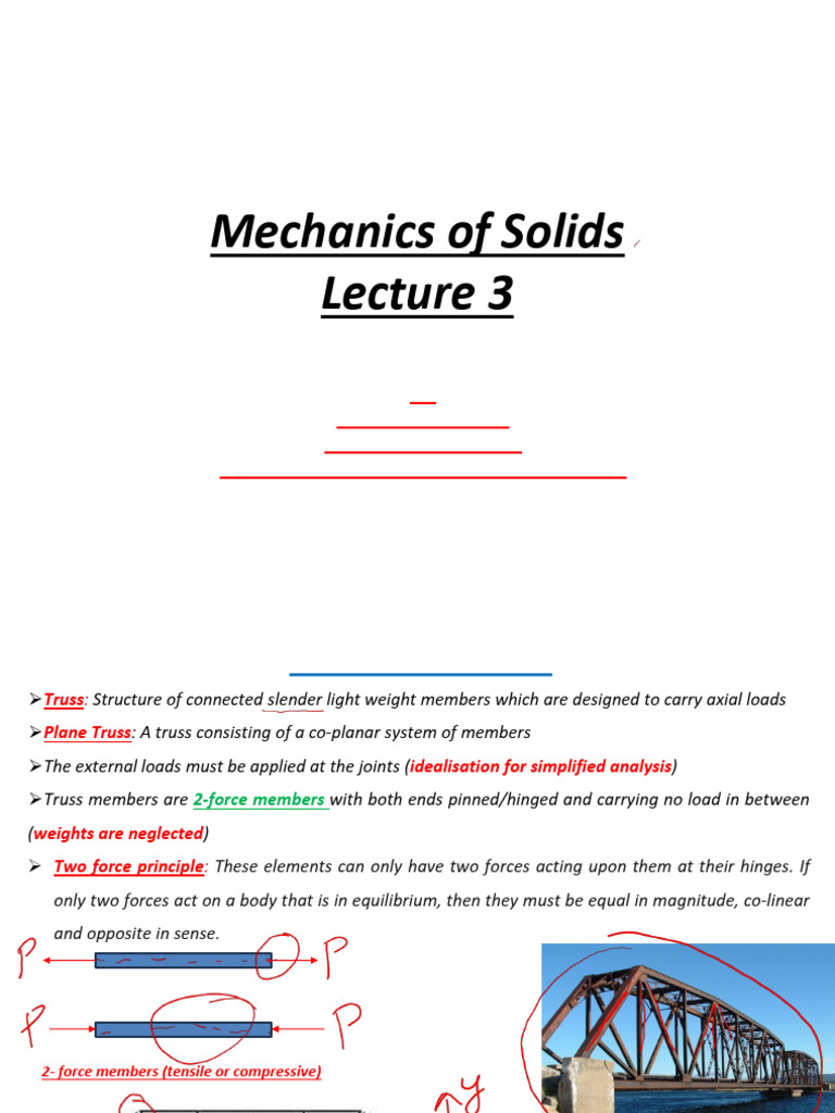 Lecture 3_13_Jan | PDF | Truss | Force