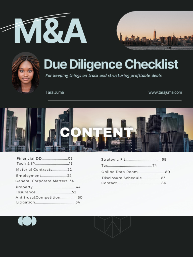 M&As Due Diligence Checklist by Tara Juma | PDF | Valuation (Finance ...
