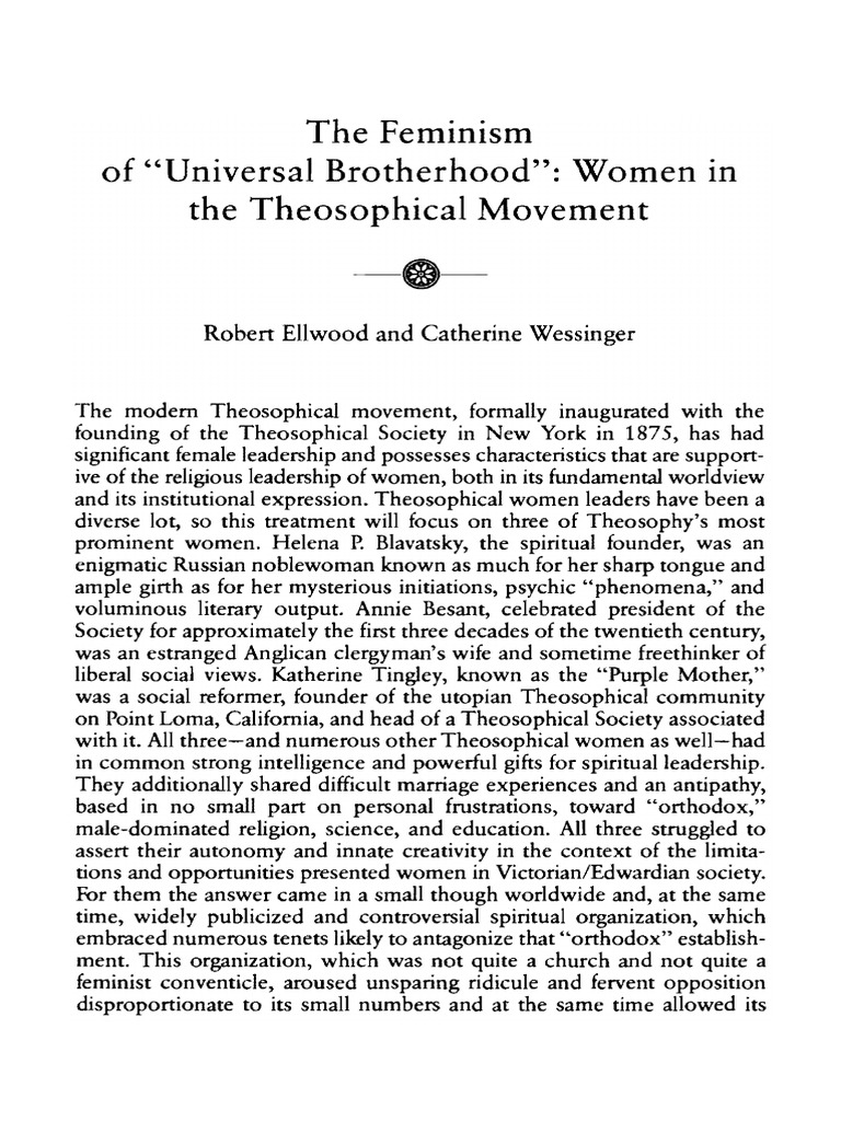 Robert Ellwood and Catherine Wessinger T | PDF | Theosophy | Helena ...