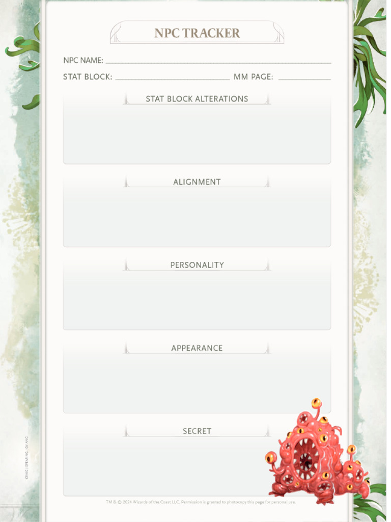 Ficha de NPC 2024 | PDF