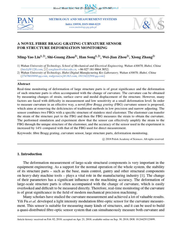 4.a Novel Fibre Bragg Grating Curvature Sensor For Structure ...
