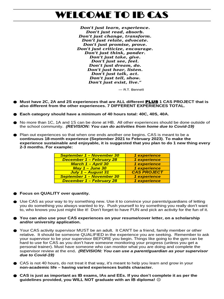 2 - IB CAS Guidelines (2021) | PDF