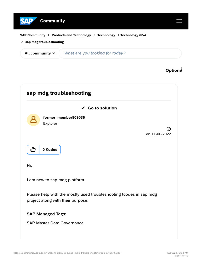 SAP MDG Troubleshooting TCODES Guide | PDF | Replication (Computing) | Data