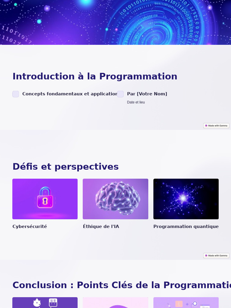 Introduction a La Programmation 1 | PDF