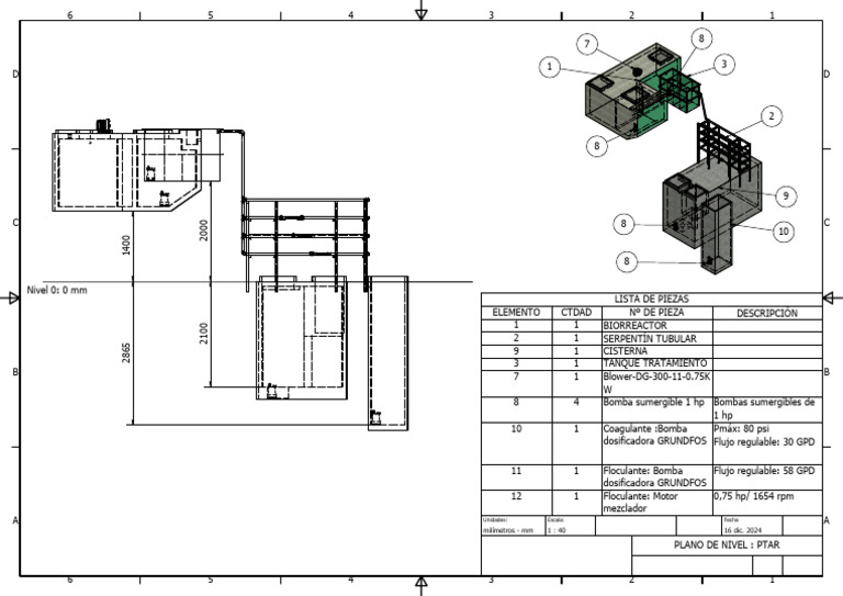 PLANO DE NIVEL_PTAR | PDF