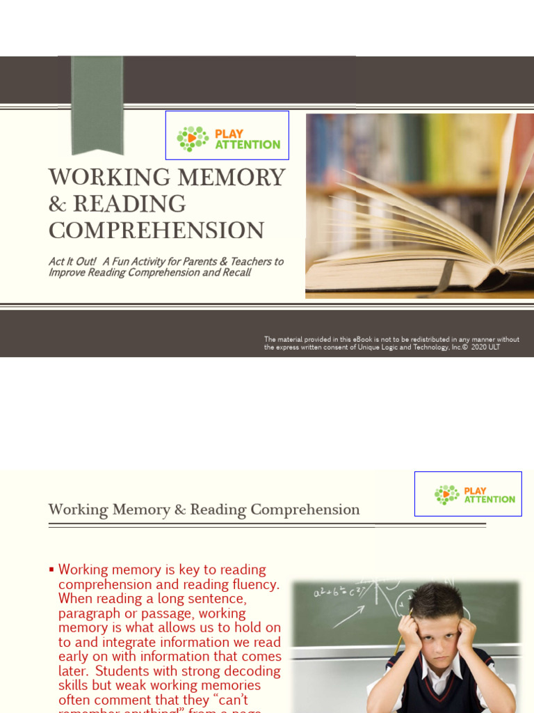 Working_Memory_and_Reading_Comprehension | PDF | Reading Comprehension | Cognition