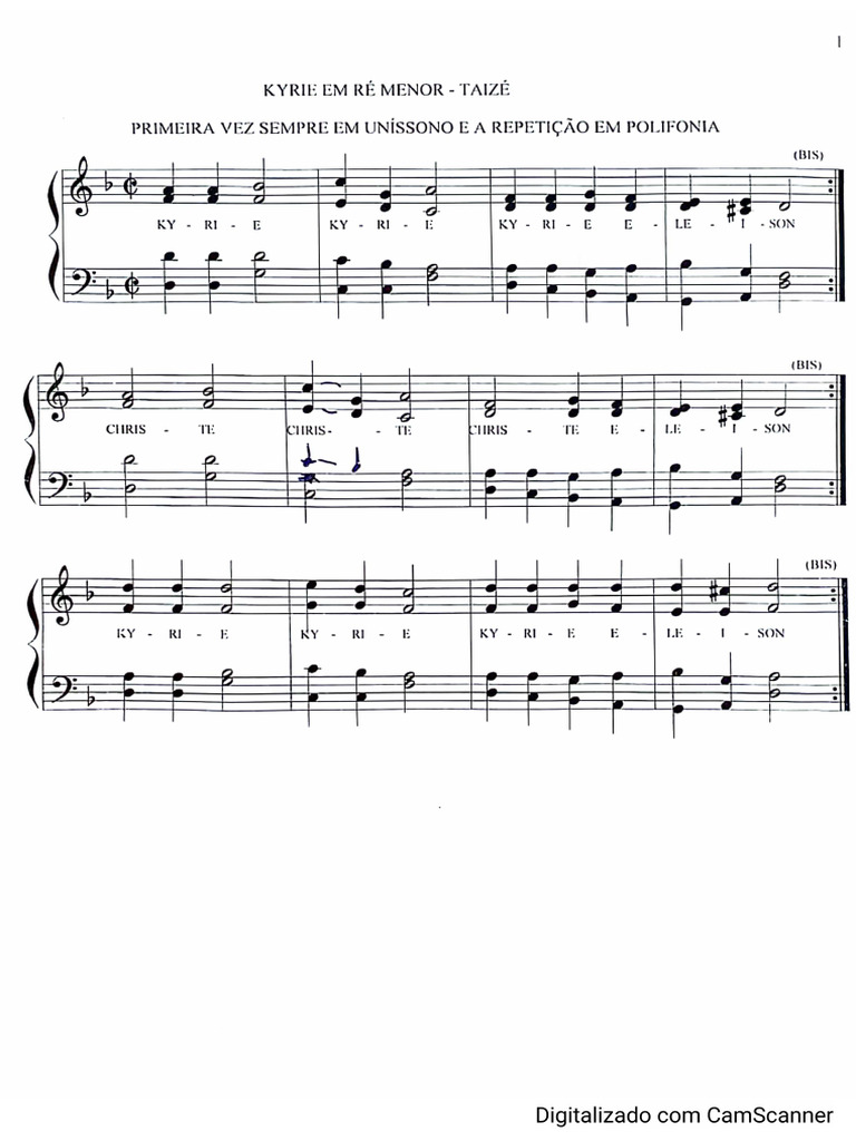 Kyrie em Ré Menor - Taizé | PDF