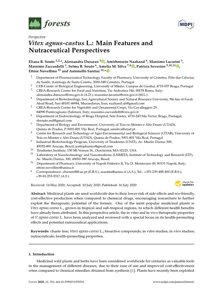 Vitex Agnus Castus | PDF | Menstruation | Homer