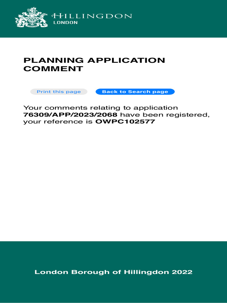 London Borough of Hillingdon - Planning | PDF