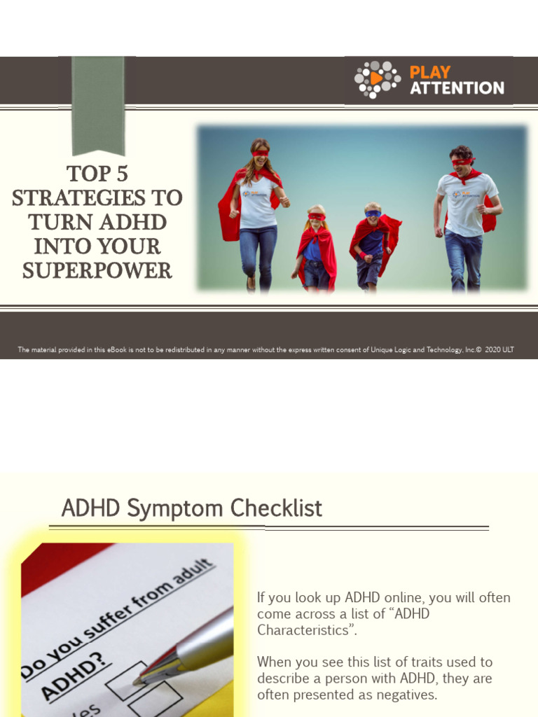 ADHD: 5 Strategies to Harness Your Superpower | PDF | Attention Deficit ...