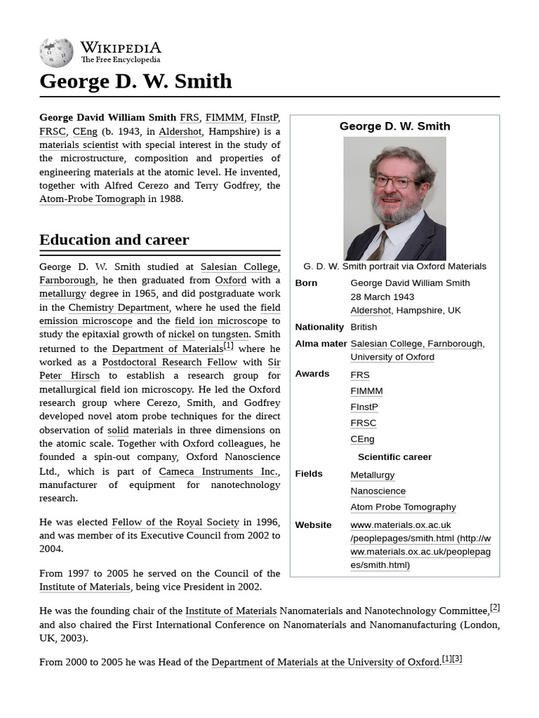 George_D._W._Smith | PDF | Physical Sciences | Materials Science