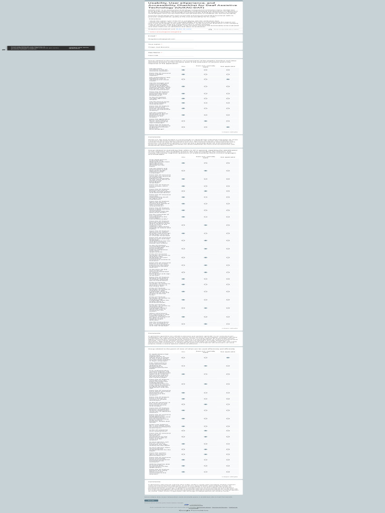 Usability, User Experience, and Accessibility Checklist For Deaf Assistive Technology (UUXAC-DAT ...