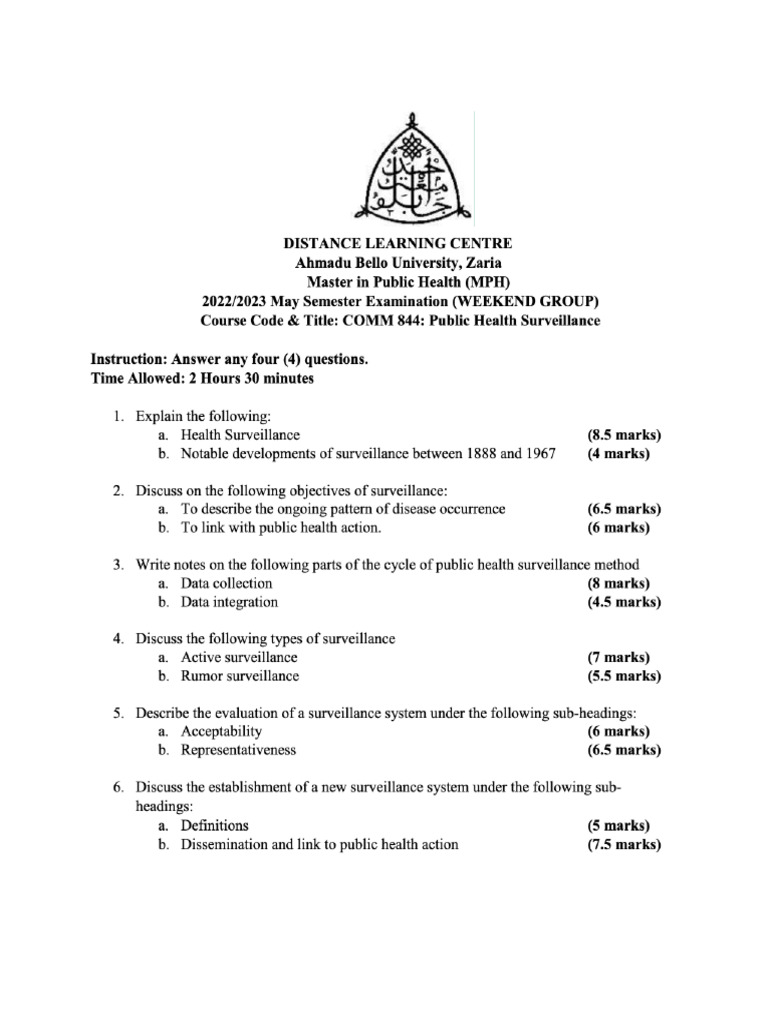 7 Diff PQs For 844 SURVEILLANCE | PDF