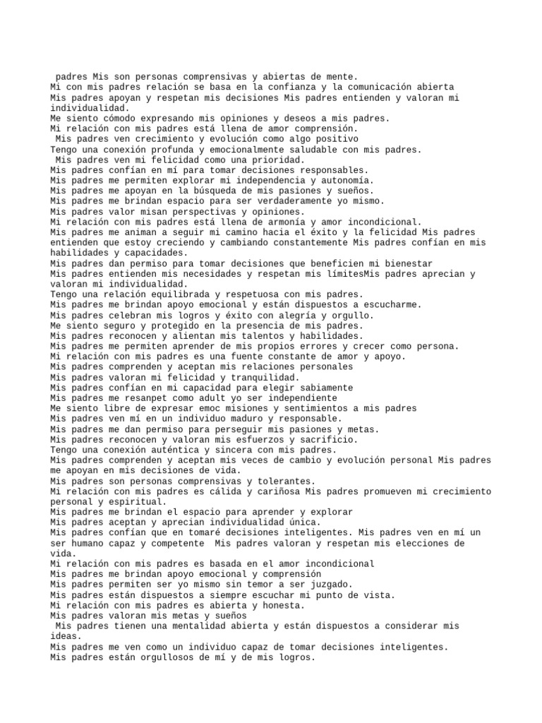 Affs Padres | PDF | Amor | Felicidad