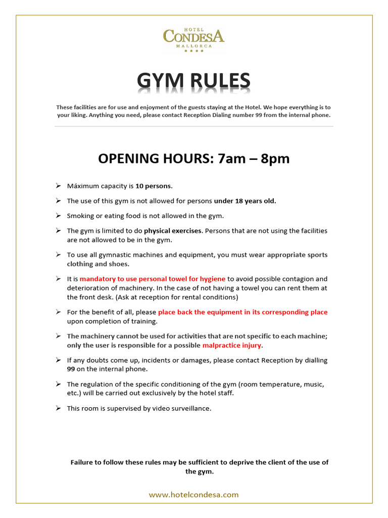 gym-rules | PDF