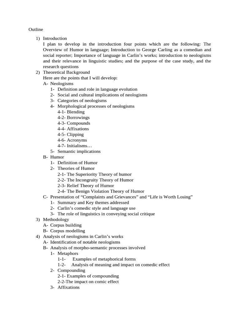 Outline and Bibliography | PDF | Linguistics | Human Communication