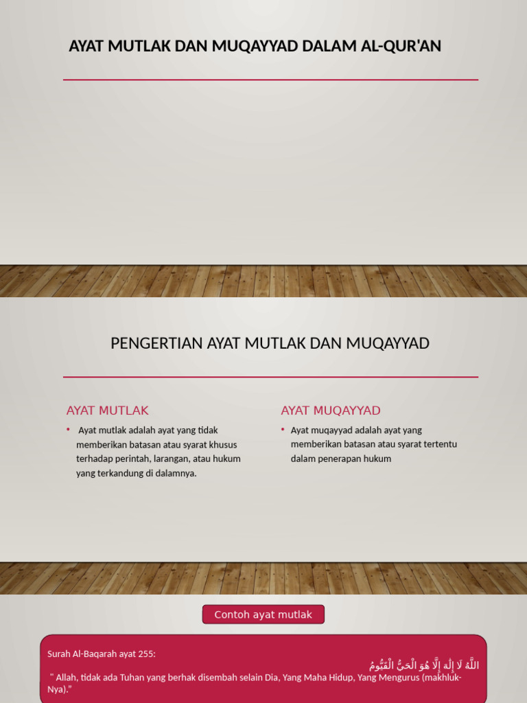 Perbedaan Ayat Mutlak dan Muqayyad | PDF
