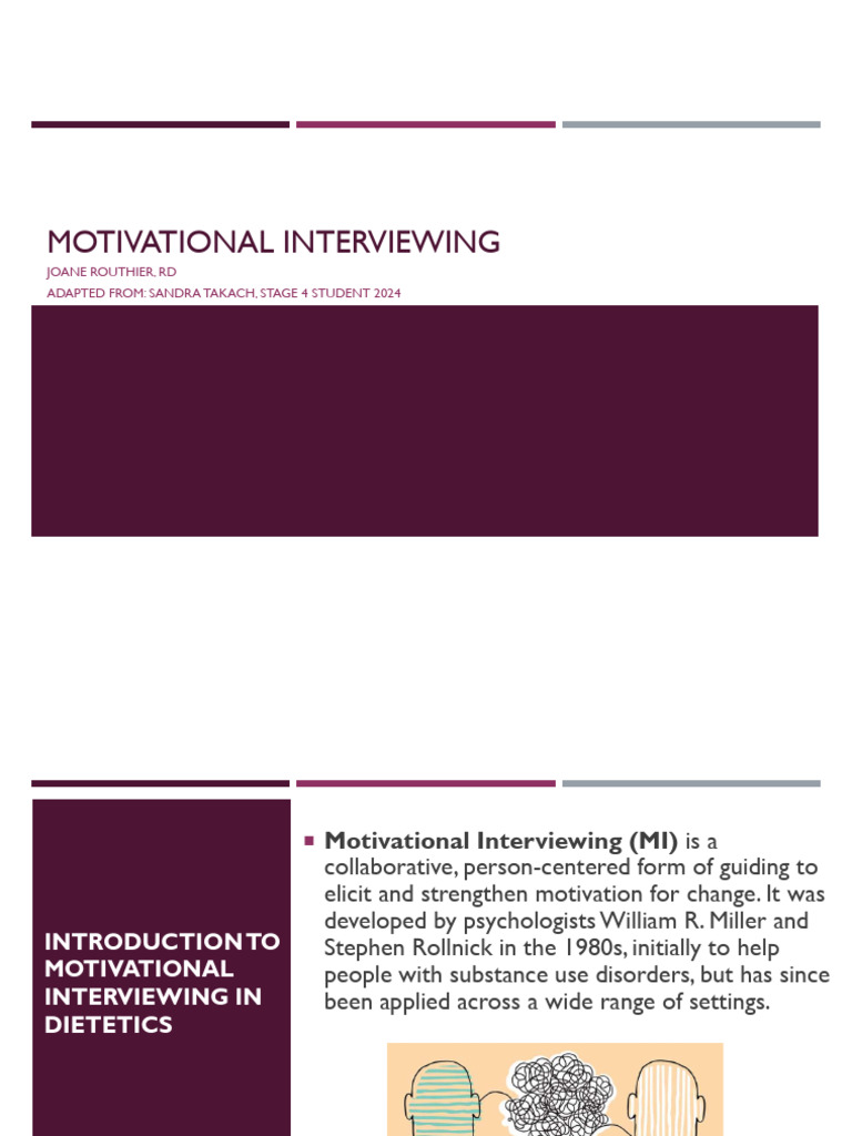 2025 Motivational Interviewing | PDF | Motivation | Motivational