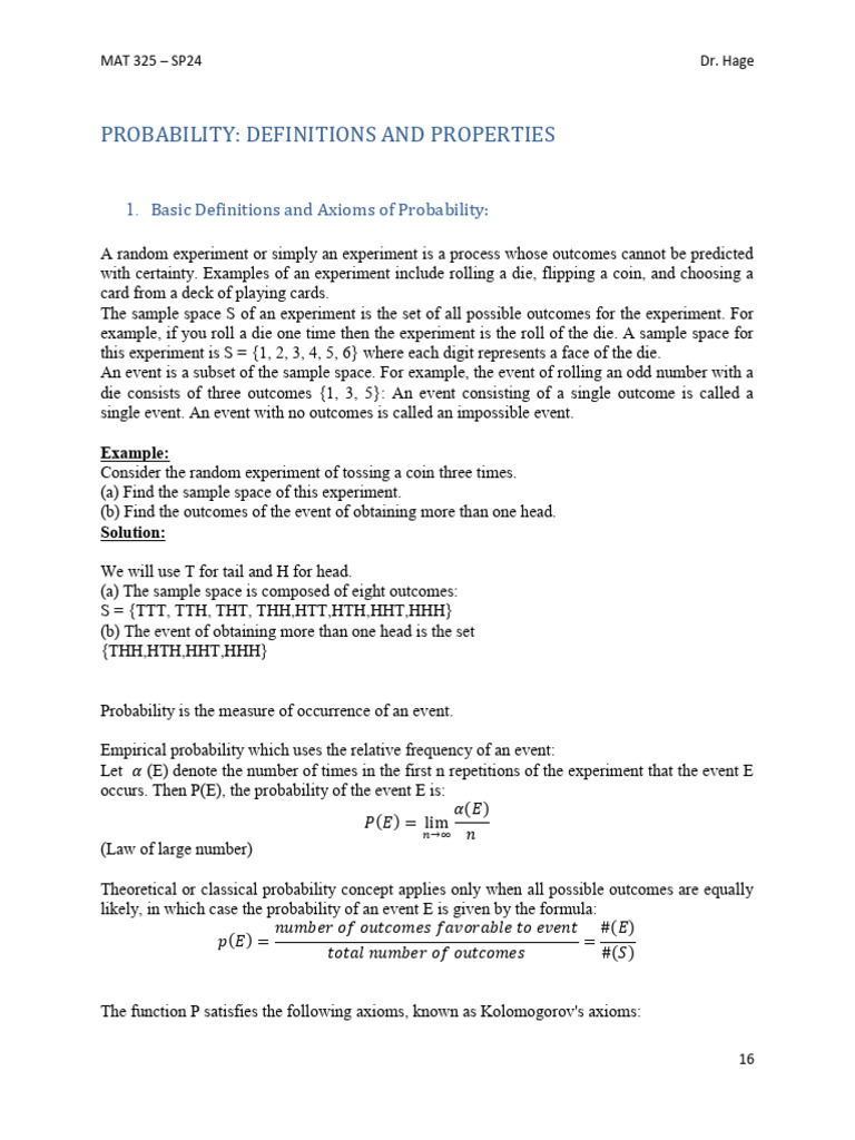 Probability Basics and Examples | PDF | Probability | Probability And Statistics