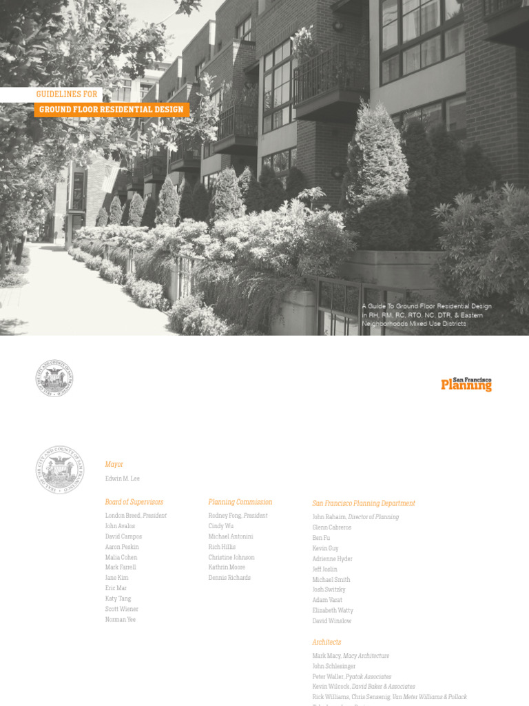 SF Ground Floor Residential Design Guide | PDF | Porch | Building