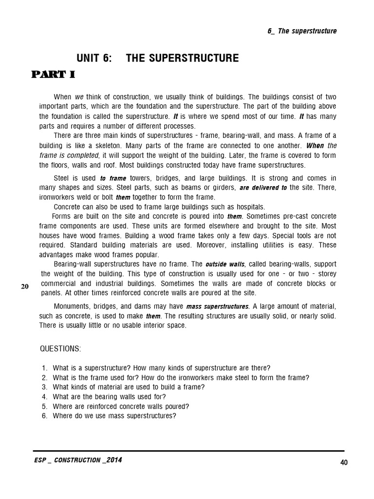 6 The Superstructure - p.46 | PDF | Framing (Construction) | Wall