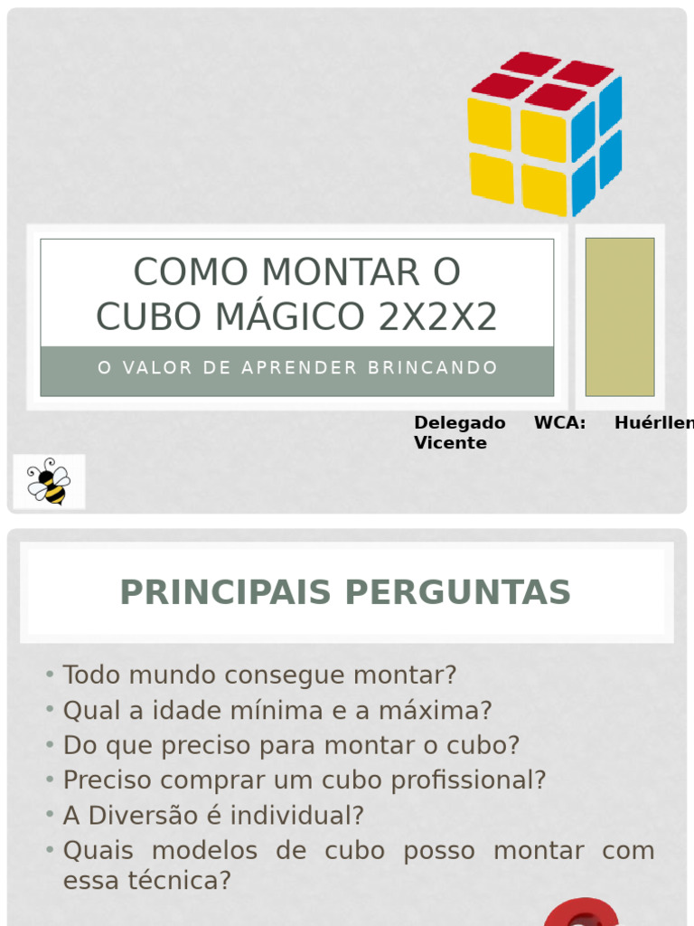 Como Montar o Cubo Mágico 2x2x2 | PDF | Cor
