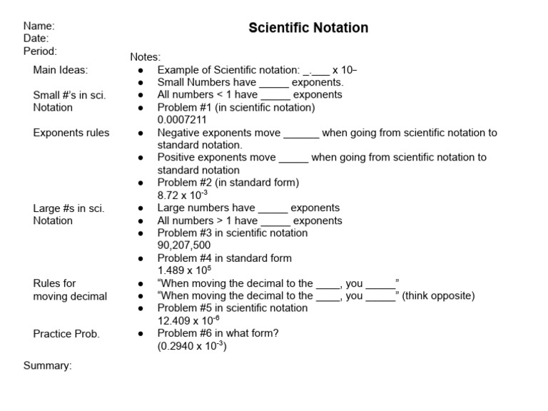Scientific Notation Guide & Practice | PDF