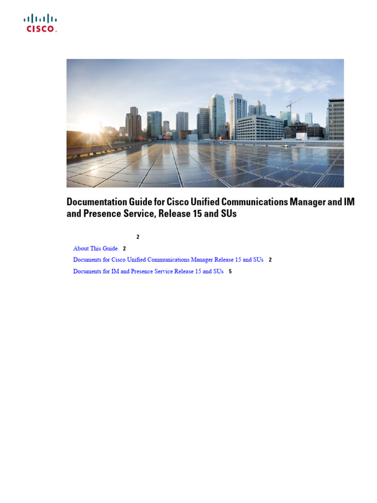 Cucm - B - Documentation Guide Cucm Imp Release 15 | PDF | Session ...