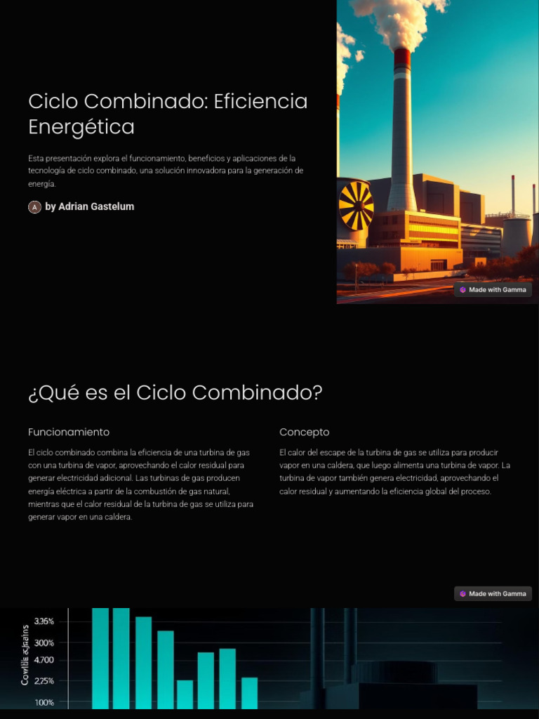 Ciclo Combinado Eficiencia Energetica | PDF | Vapor | Ingenieria Eléctrica