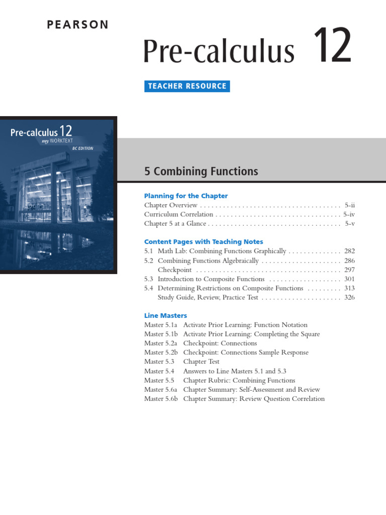 Pre-Calculus: Combining Functions | PDF | Function (Mathematics ...